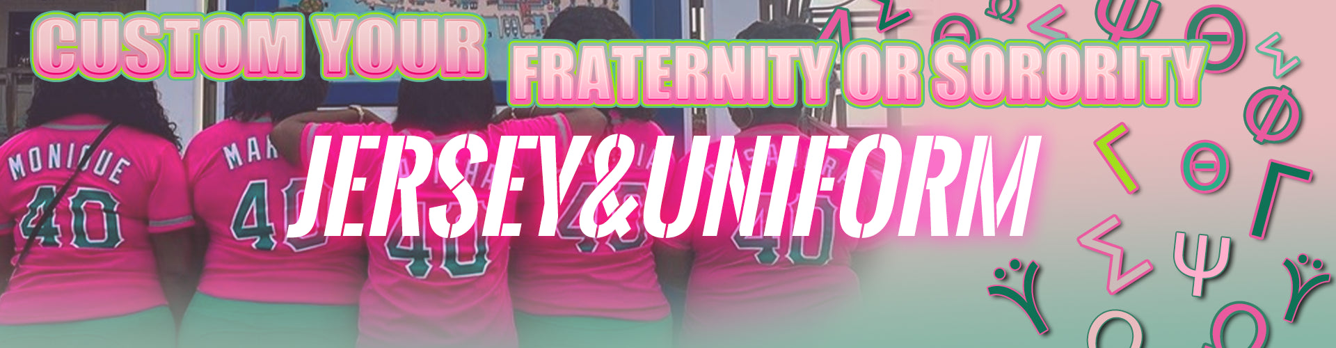 Custom Your Fraternity or Sorority Embroidered Jersey&Uniform - FansIdea