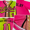 Custom Neon Green Baseball Jersey Pink-Black Authentic Gradient Fashion ...