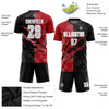 Custom Graffiti Pattern Soccer Uniform Jersey White Black Red-Gray ...