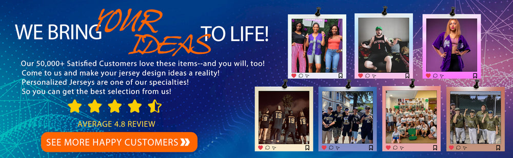 Custom Jerseys Baseball, Basketball, Football & Hockey at Fansidea