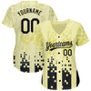 Custom 3D Pattern Baseball Jersey Cream Black Design Authentic - FansIdea