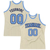 Custom Pinstripe Basketball Jersey Cream Navy Light Blue Authentic ...