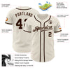 Custom Cream Baseball Jersey Brown Authentic - FansIdea
