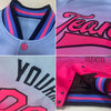 Custom Neon Green Jacket Pink-Black Bomber Full-Snap Varsity Letterman ...