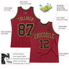 Custom Pinstripe Basketball Jersey Maroon White Black-Old Gold ...
