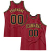 Custom Pinstripe Basketball Jersey Maroon White Black-Old Gold ...