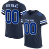 Custom Navy Football Jersey Royal-White Mesh Authentic - FansIdea