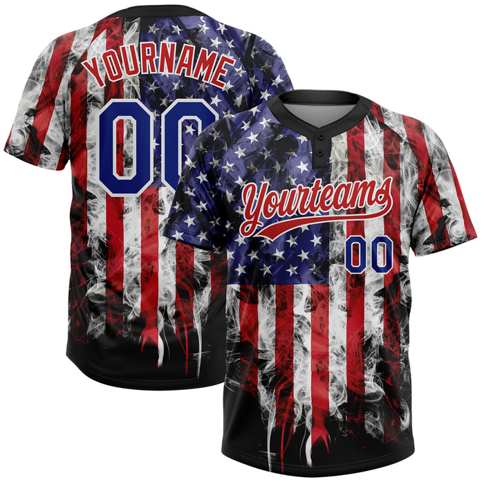 Custom 2 Button Baseball Jerseys | Button Top Softball Shirts for Men ...