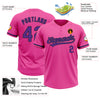 Custom Pink Softball Jersey Purple-Black Two-Button Unisex - FansIdea